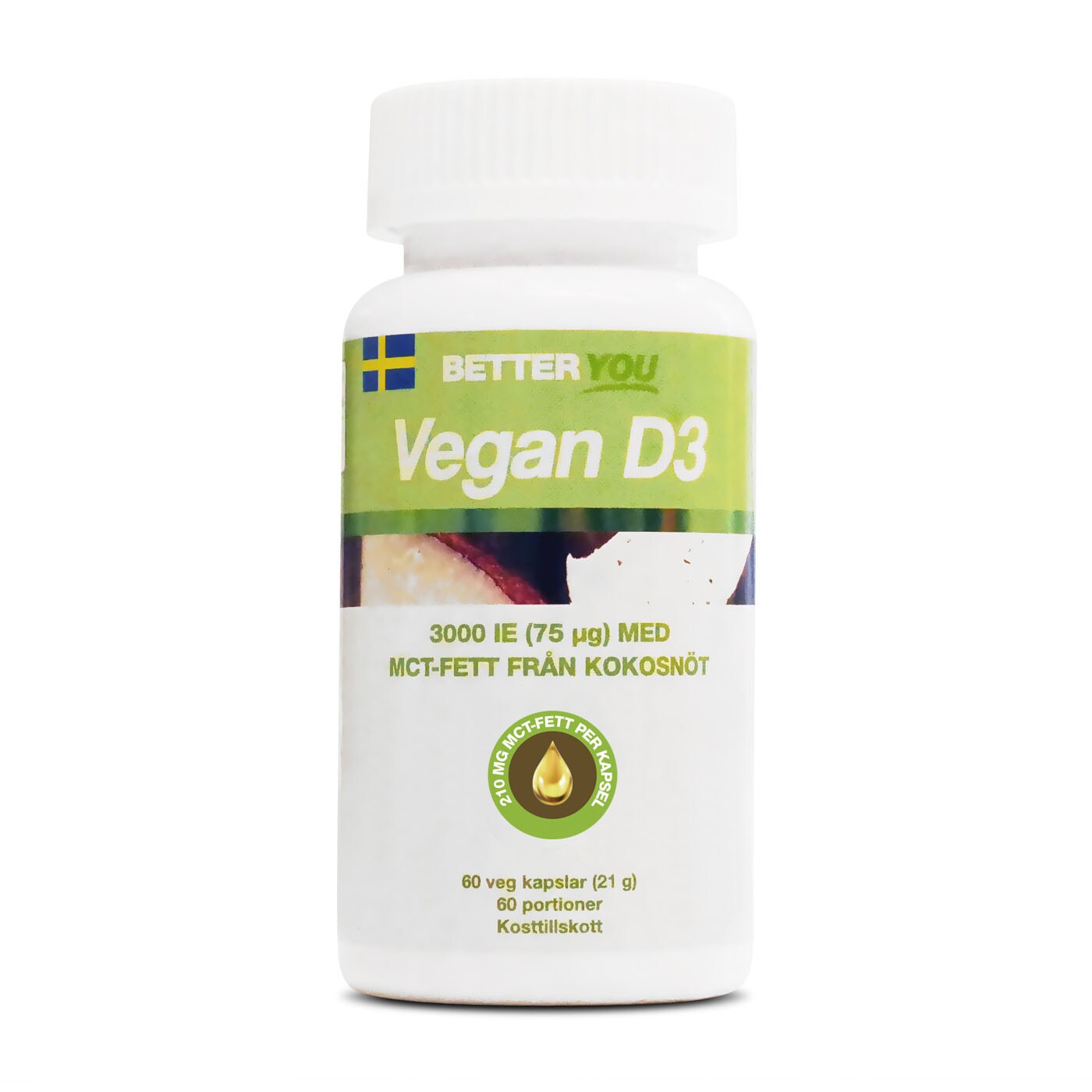 Vegan D3 3000 IE + MCT-fett - Better You